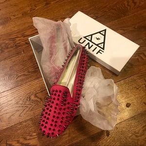 UNIF | Shoes | Unif Hellraiser Bubblegum Pink Spiked Flats Nib | Poshmark